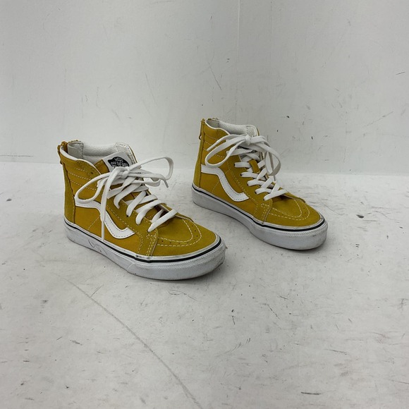 Vans | Shoes | Vans Boys Yellow Suede Canvas High Top Sneaker Youth ...